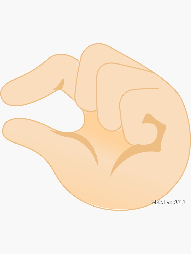 "Pinching Hand" Sticker by MKMemo1111 | Redbubble
