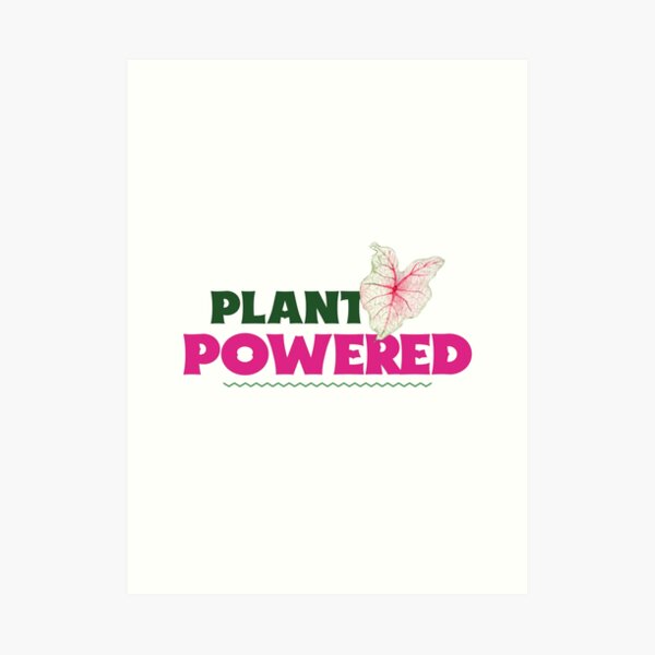 "Plant Powered - Vegan Meme" Art Print for Sale by SwordsAndCharms | Redbubble