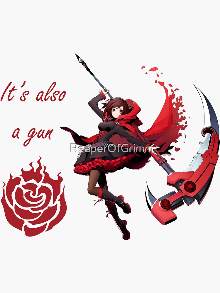 "RWBY - Ruby Rose" Sticker for Sale by ReaperOfGrimm | Redbubble