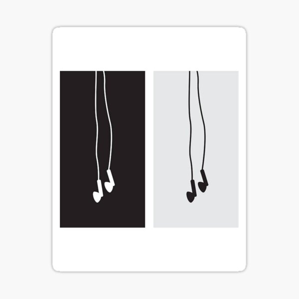 " earphones" Sticker for Sale by ttake-it-easyy | Redbubble