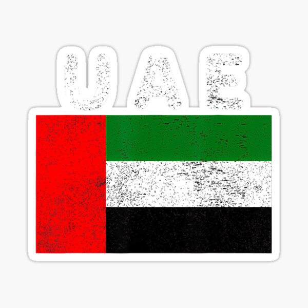 "Retro Vintage Distressed UAE Emirati Flag Pride" Sticker by AnatDianio ...