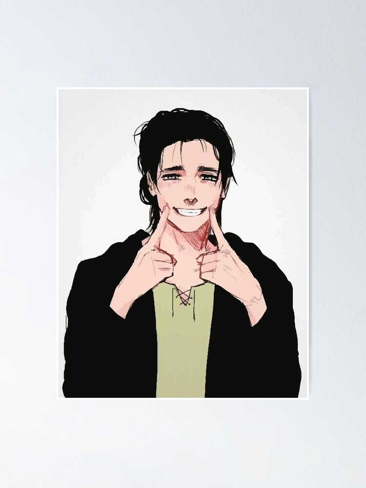 "Eren Yeager Smiling Attack On Titan Anime" Poster for Sale by Real1One ...