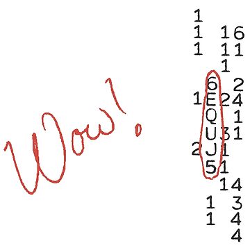 Camiseta esencial for Sale con la obra «Mensaje de Wow Signal SETI» de ...