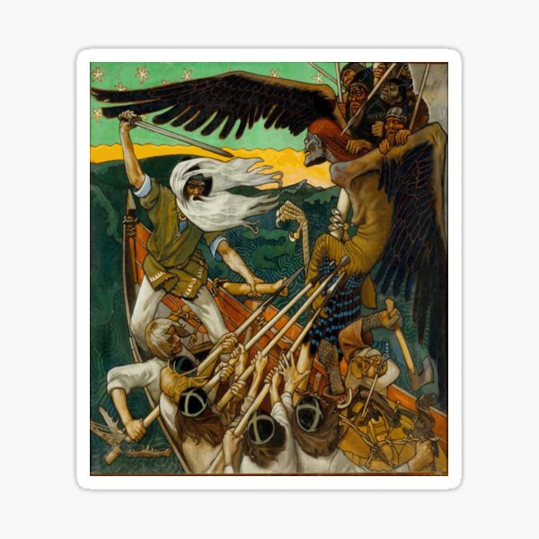 "Akseli Gallen Kallela The Defense of the Sampo 1896" Sticker by ...