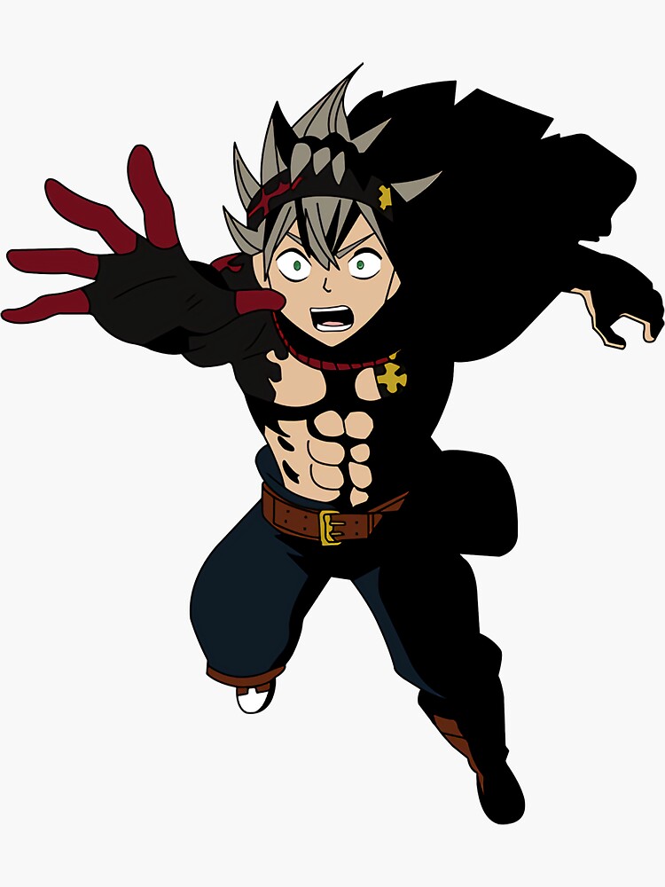 "Black Clover Asta Scared Cool Sad #l59" Sticker by LulaEvans | Redbubble