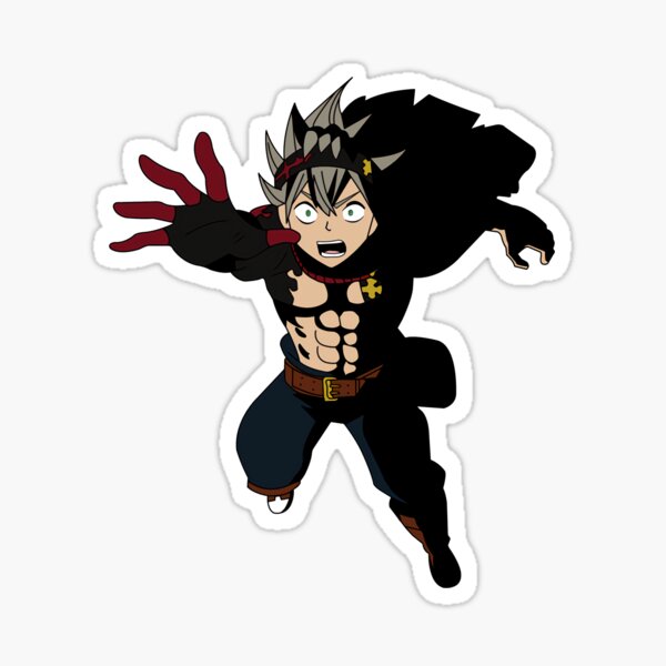 "Black Clover Asta Scared Cool Sad #l59" Sticker by LulaEvans | Redbubble