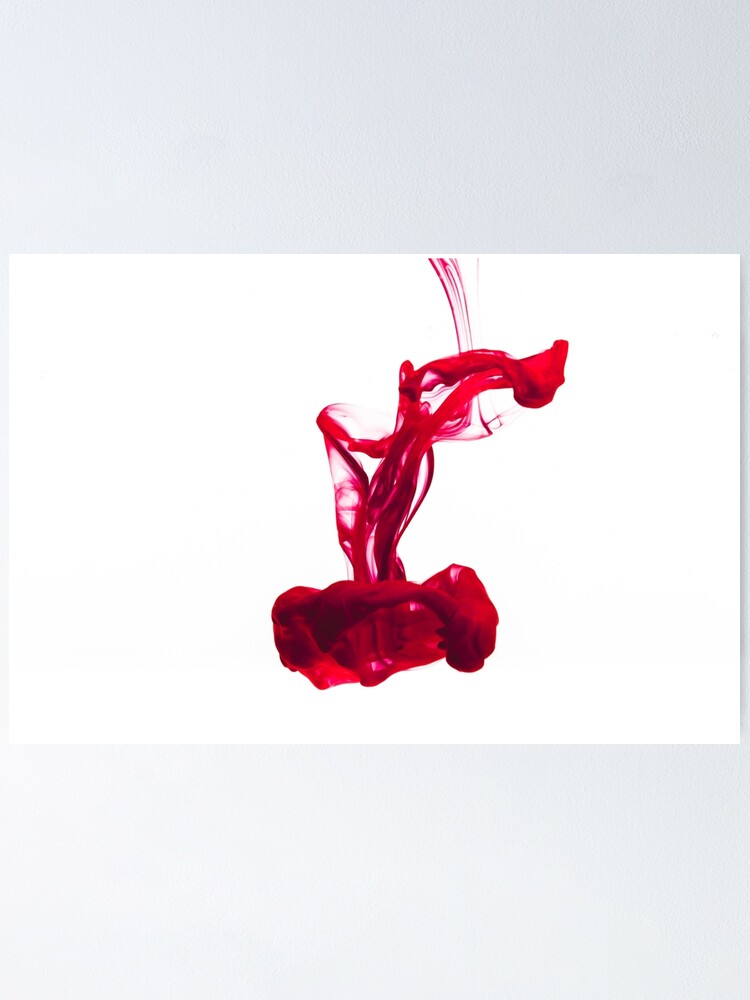 "Red Ink drop" Poster for Sale by MerchByViddoff | Redbubble