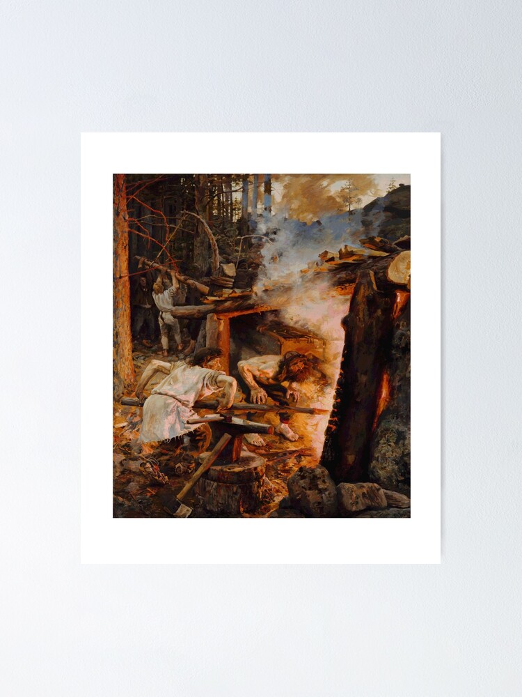 "Akseli Gallen Kallela The Forging of the Sampo" Poster by Jeandabean9 ...