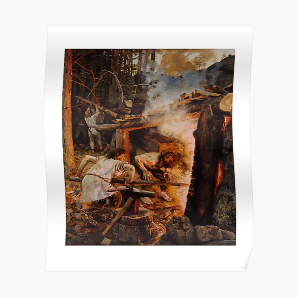 "Akseli Gallen Kallela The Forging of the Sampo" Poster by Jeandabean9 ...