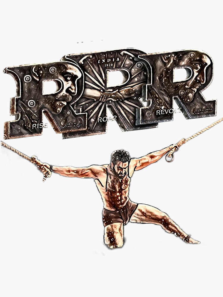 "rrr movie design X nt rama rao Classic T-Shirt" Sticker by ...