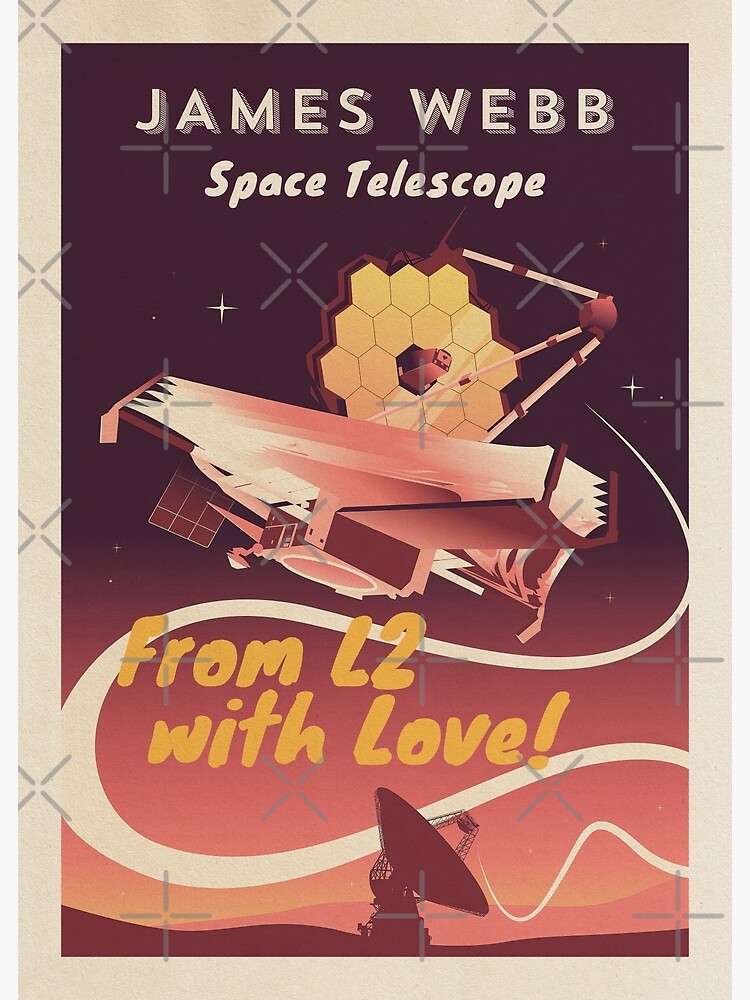 "James Webb Space Telescope - Vintage retro space poster" Poster for ...