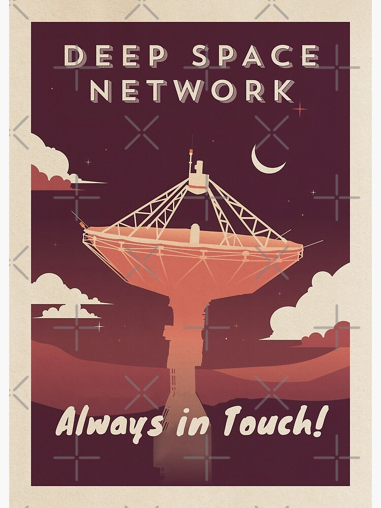 "NASA DSN Deep Space Network - Vintage retro space poster" Poster for ...