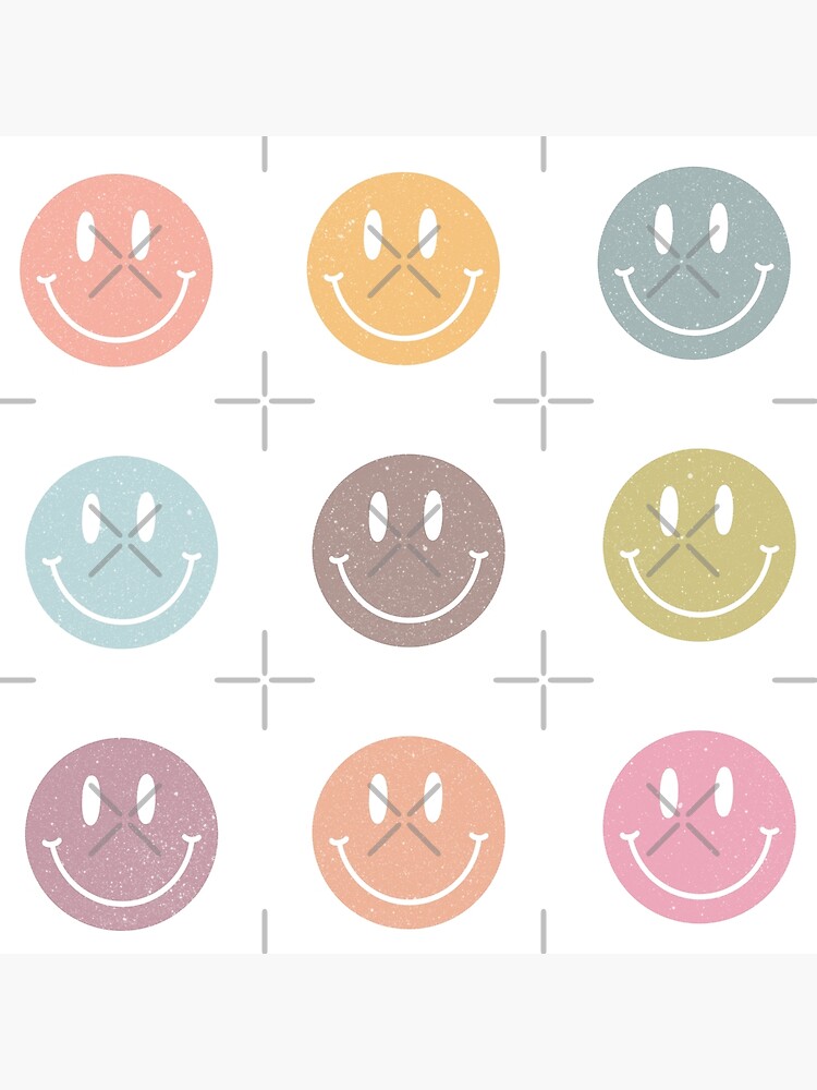 "Pastel Groovy Smiley Faces Set - Smiley Face Pack" Canvas Print for ...