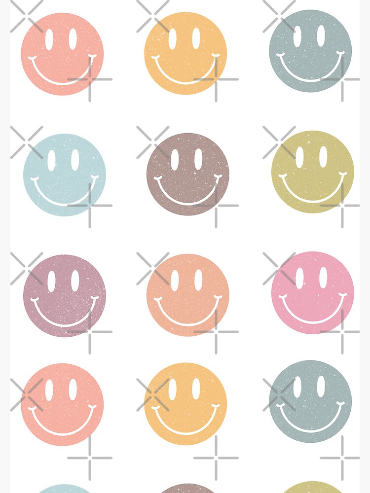"Pastel Groovy Smiley Faces Set - Smiley Face Pack" Spiral Notebook for ...