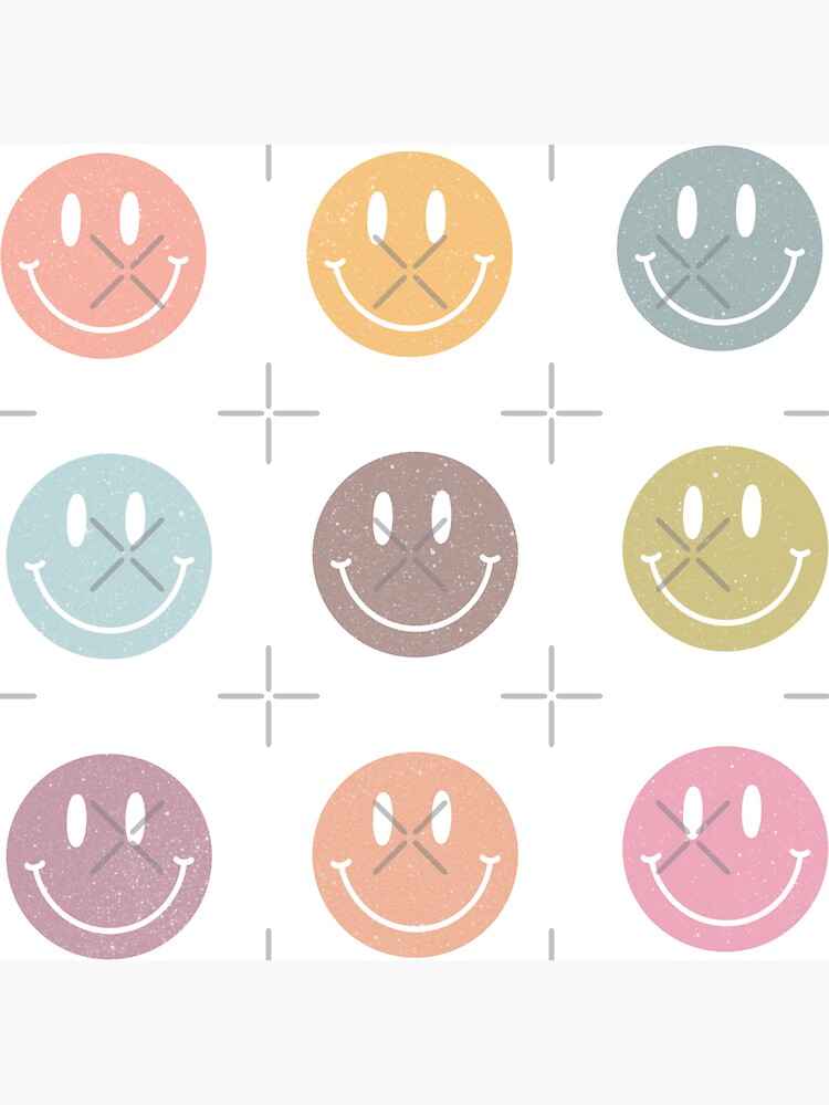 "Pastel Groovy Smiley Faces Set - Smiley Face Pack" Magnet for Sale by ...