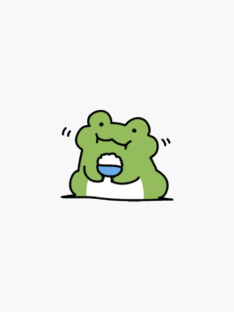 "Frog eating popcorn" Sticker by Sxaintclair | Redbubble