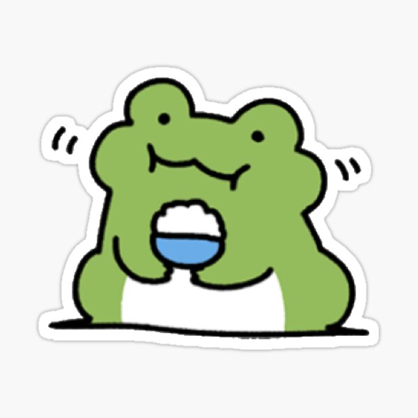 "Frog eating popcorn" Sticker by Sxaintclair | Redbubble