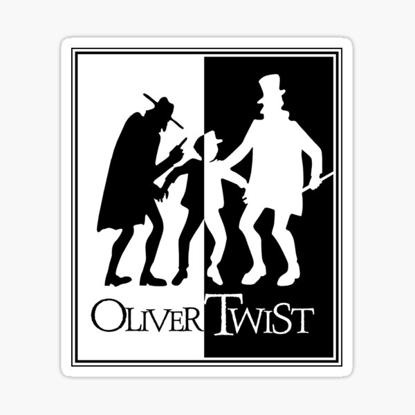 "OLIVER TWIST : By Charles Dickens Vintage Silhouette Abstract Print ...