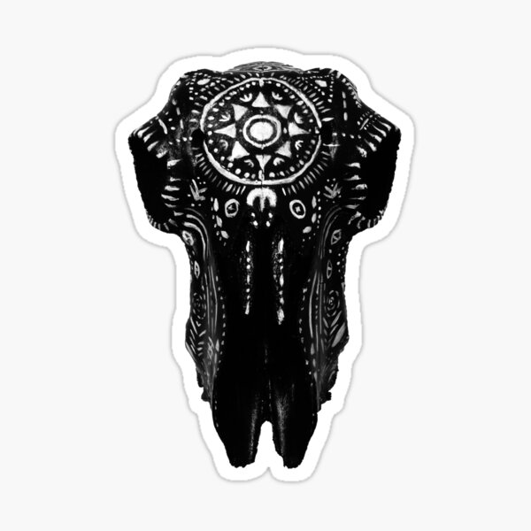 "Black Skull" Sticker by Jettrey | Redbubble