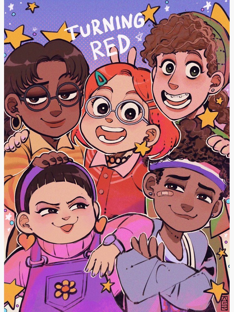 "Turning Red - Mei's besties" Sticker by MarcinaChicShip | Redbubble