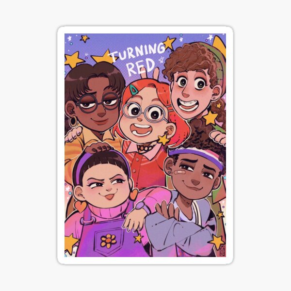 "Turning Red - Mei's besties" Sticker by MarcinaChicShip | Redbubble
