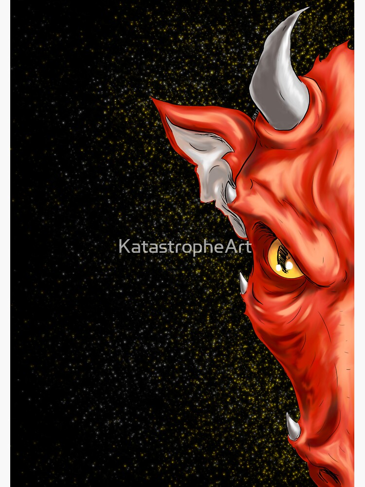 "Dragon Face" Sticker for Sale by KatastropheArt | Redbubble