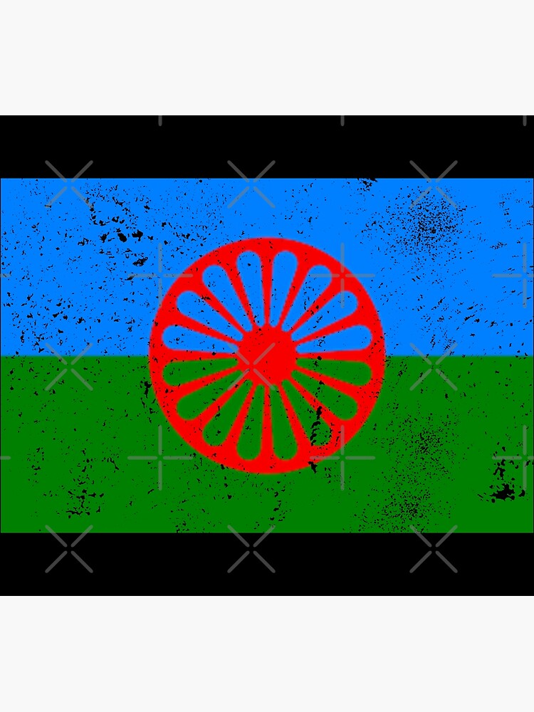 "Flag Of the Romani People - Vintage Bandera Gitana Flag" Art Print for ...