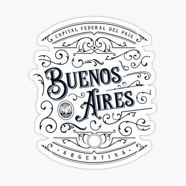 "Buenos Aires" Sticker by SpilloDesign | Redbubble
