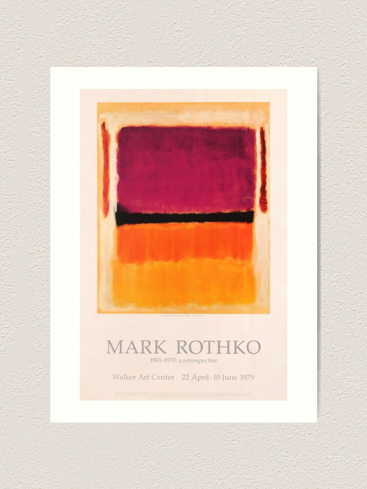Mark Rothko Exhibition Poster For The Guggenheim Museum,, 58% OFF