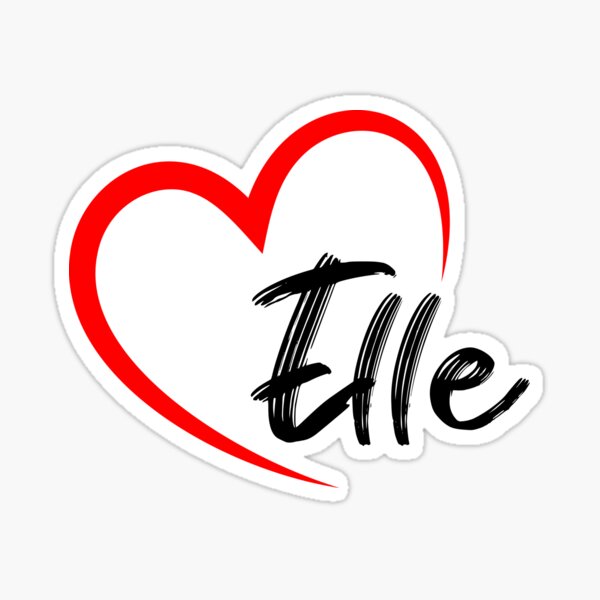 " Hearts for Elle" Sticker by MED-CHEP | Redbubble