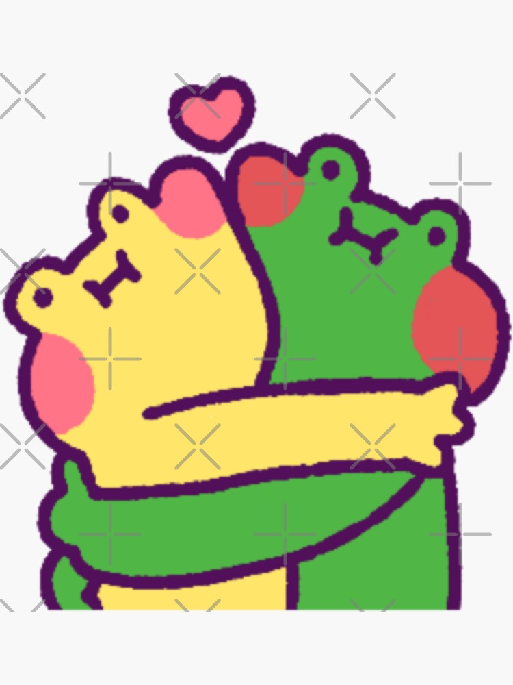 "Two frogs hugging " Sticker by Sxaintclair | Redbubble