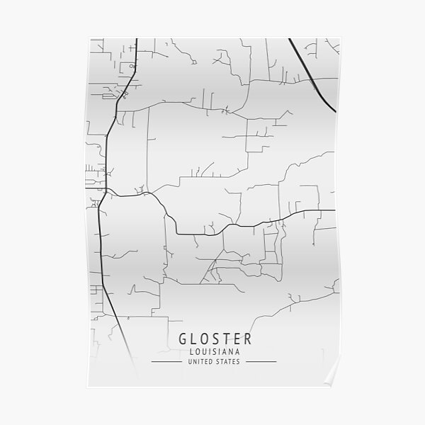 "Gloster - Louisiana - US Gray City Map" Poster for Sale by ctmapprint ...