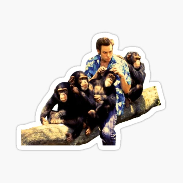 "Ace Ventura Monkey" Sticker by SillyFun | Redbubble