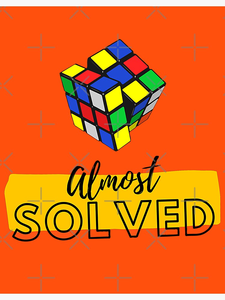 "Almost Solved" Sticker by Korals | Redbubble