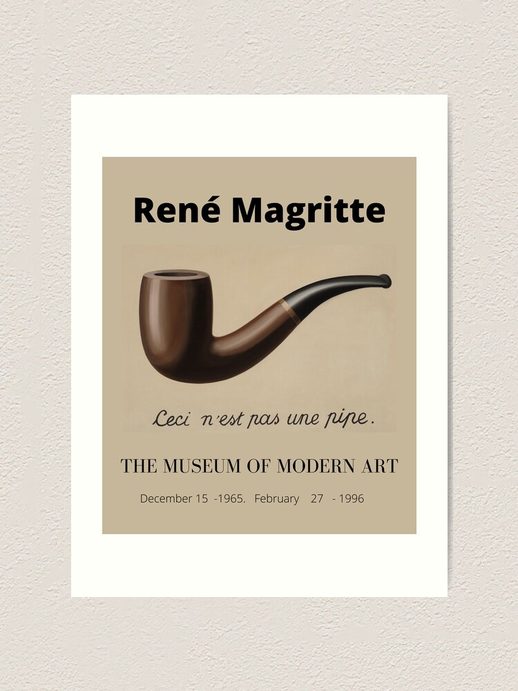 "René Magritte pipe print, René Magritte ce n'est pas une pipe, The Art ...