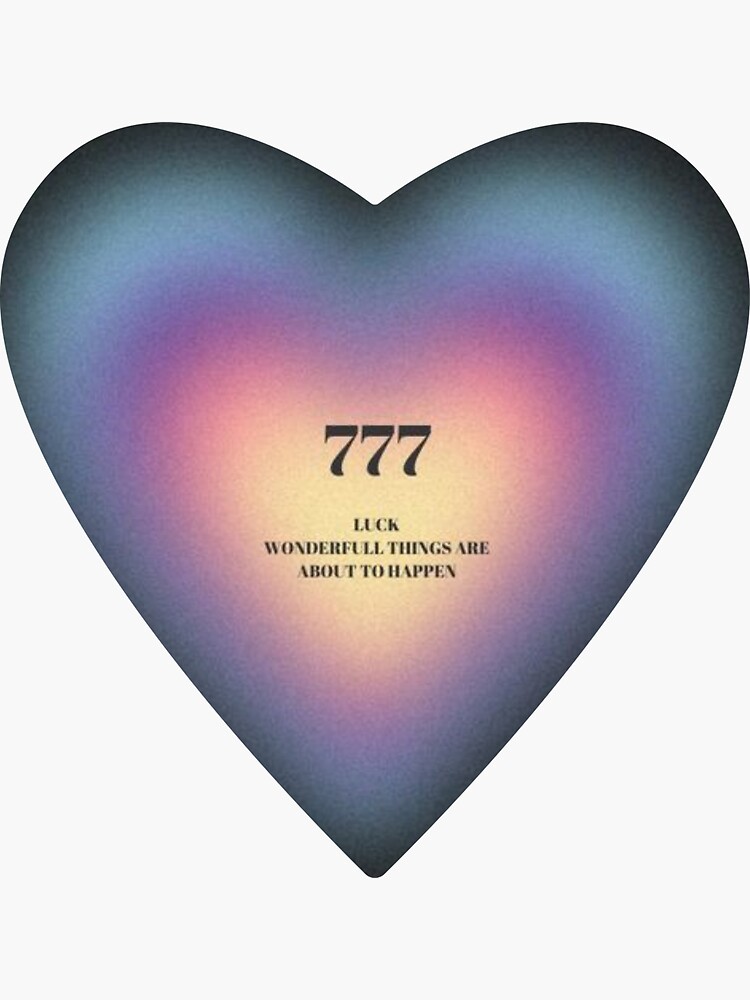 "777" Sticker by AngelicAcademia | Redbubble