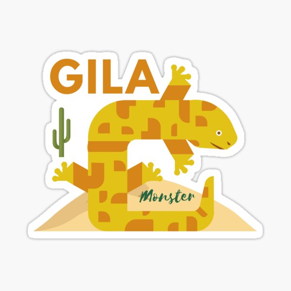 "GILA Monster" Sticker for Sale by ZaysForArt | Redbubble