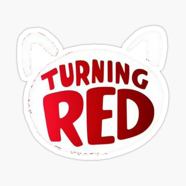 "turning red" Sticker for Sale by ShopSmile57 | Redbubble