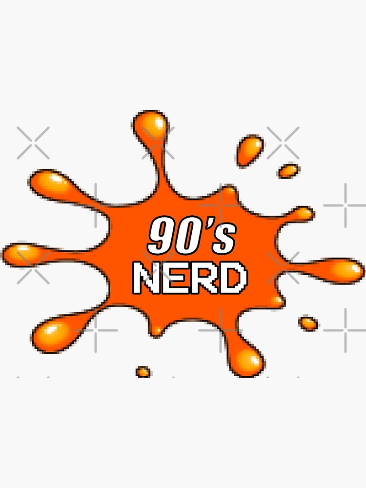 "90's Nerd Splat Retro" Sticker for Sale by 90snerd | Redbubble