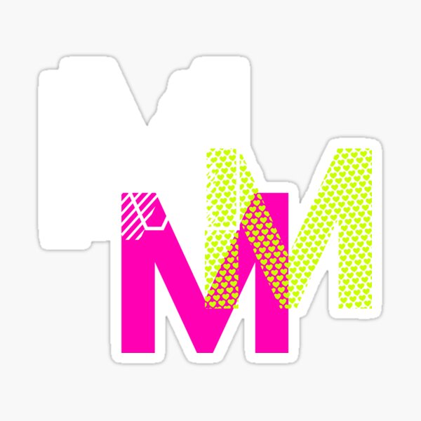 "T-shirt design with the letter "M"" Sticker by FreakOutShirts | Redbubble