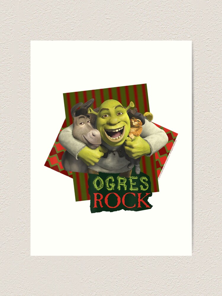 "Shrek The Third Ogres Rock Best Friends " Art Print for Sale by ...