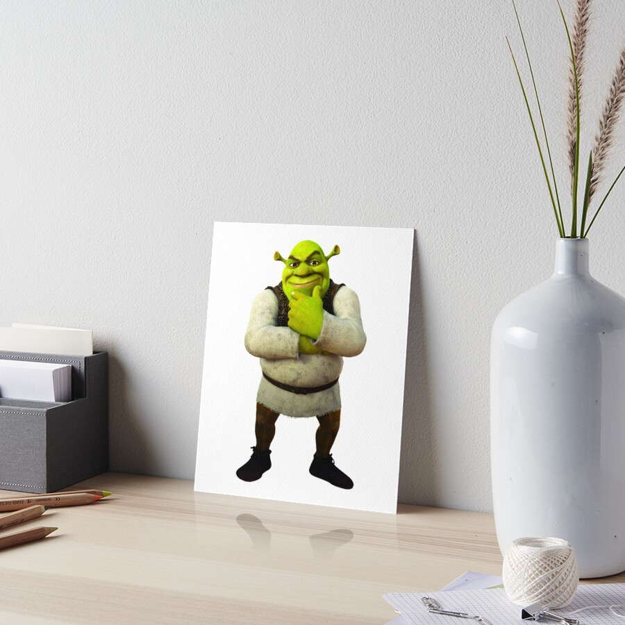 "Shrek- standing and thinking pose " Art Board Print for Sale by ...