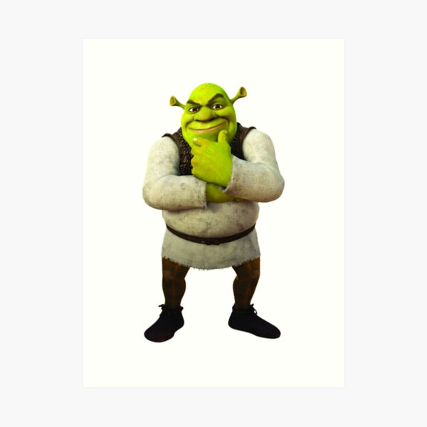 "Shrek- standing and thinking pose " Art Print for Sale by ooskiedesign ...