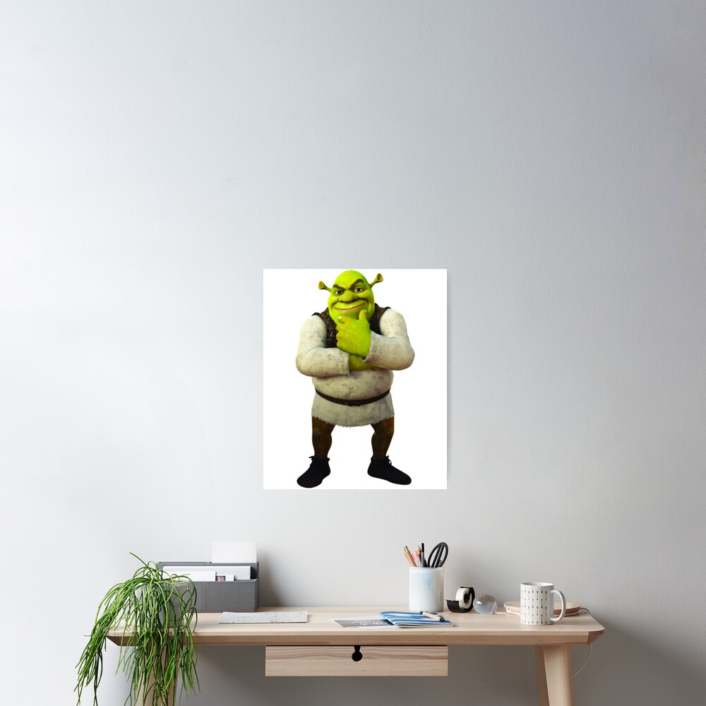 "Shrek- standing and thinking pose " Poster for Sale by ooskiedesign ...