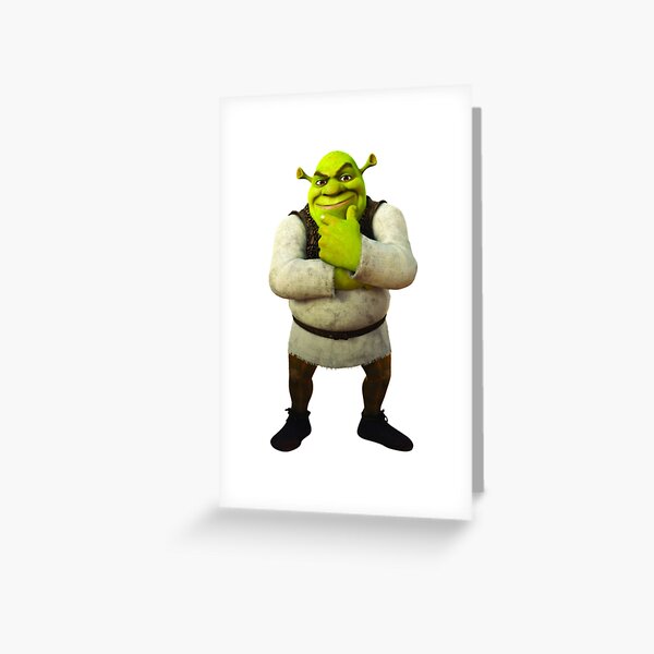 "Shrek- standing and thinking pose " Greeting Card for Sale by ...