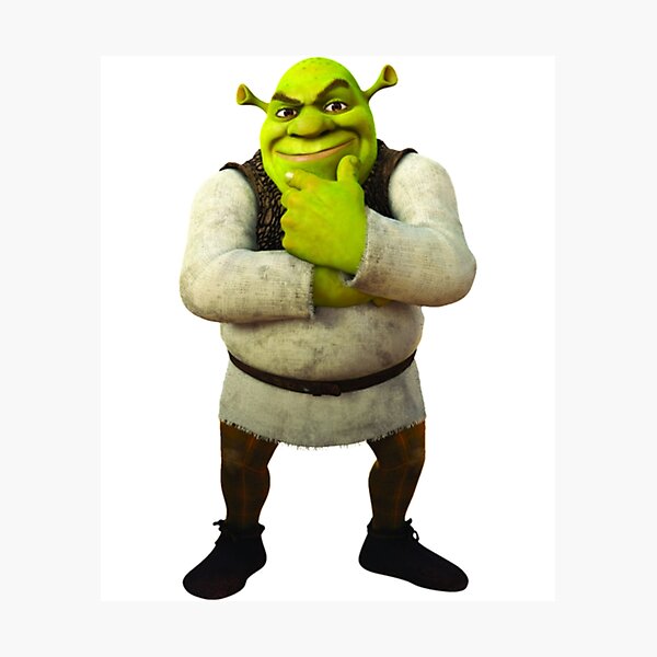 "Shrek- standing and thinking pose " Photographic Print for Sale by ...