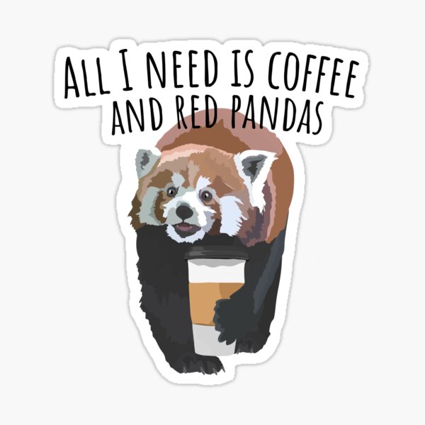 "R is for Red Panda Coffee " Sticker by thezoogirl | Redbubble