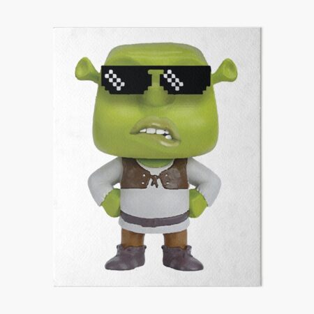 Lámina rígida «Shrek Morderse los labios Thug Life Gangster Meme» de ooskiedesign | Redbubble