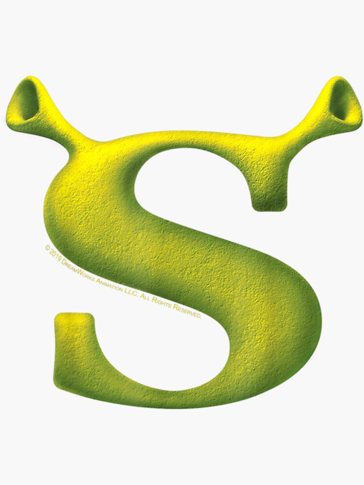 "Shrek Initial " Sticker for Sale by ooskiedesign | Redbubble