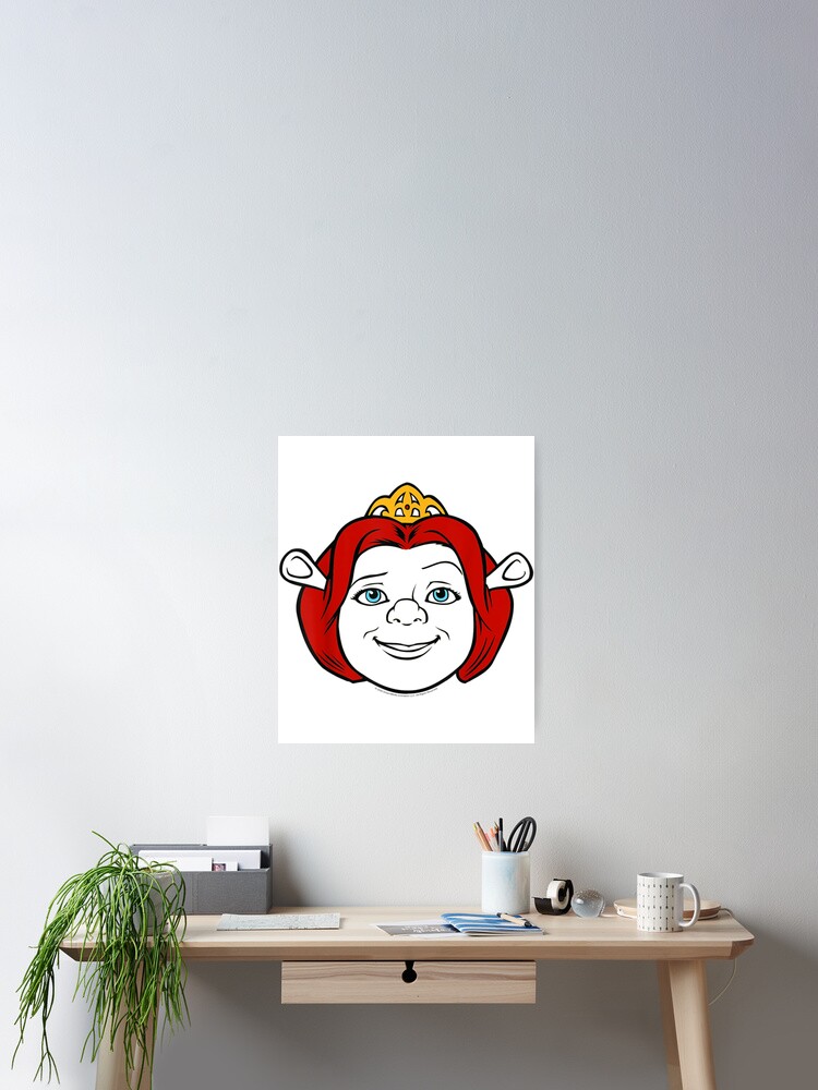 "Shrek Fiona Big Face Outline " Poster for Sale by ooskiedesign | Redbubble